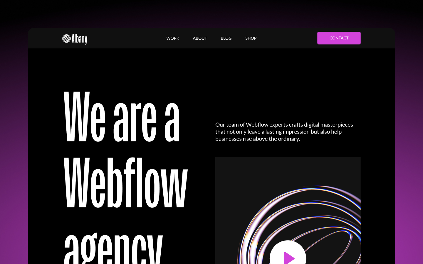 Albany - Agency Webflow Template | Wedoflow
